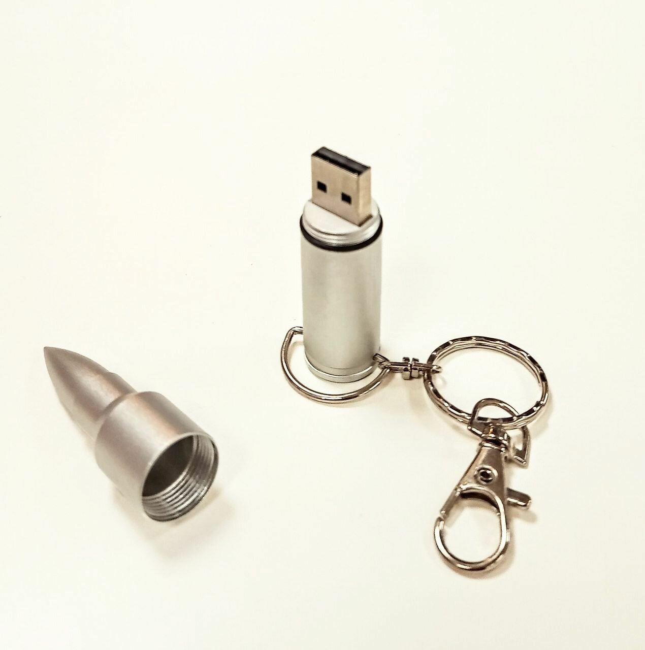 USB Флешка Патрон Пуля 16ГБ серебристая