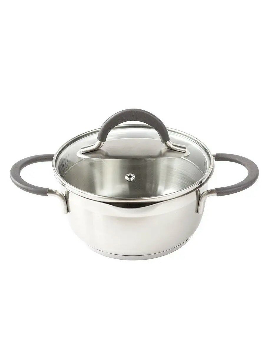 Кастрюля ID-1614 "идеал" с стеклянной крышкой 1.4 л