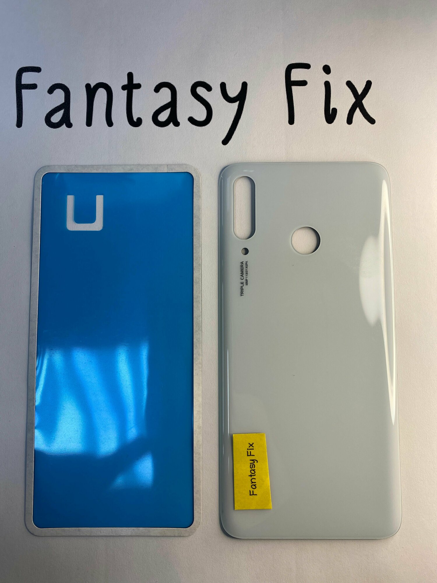 Задняя крышка для Huawei P30 Lite/Nova 4E/ 20 Lite/ 20S (белая) 48MP