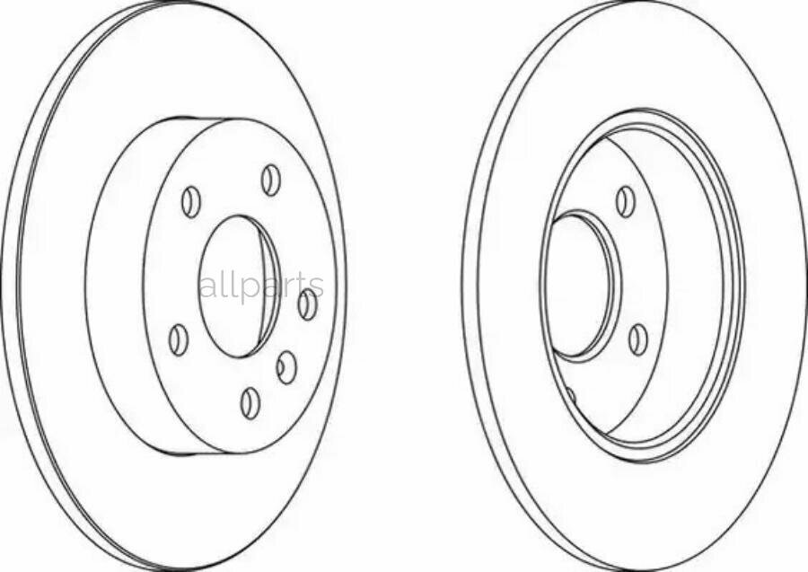 FERODO DDF1044 Диск тормозной задний OPEL ASTRA G/H MERIVA ZAFIRA FERODO DDF1044