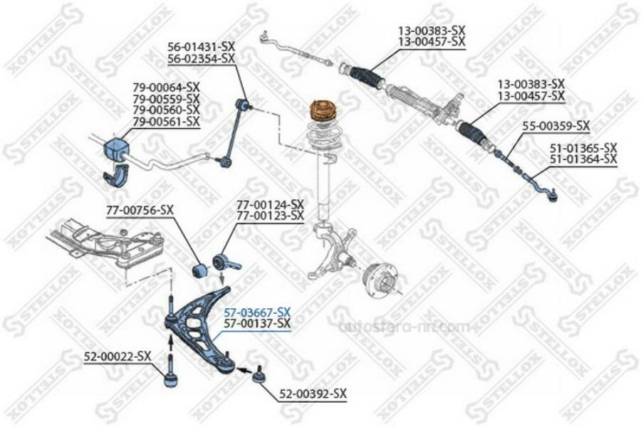 STELLOX 5703667SX рычаг левый!\ BMW E36 1.6i-2.5TDs 90-00