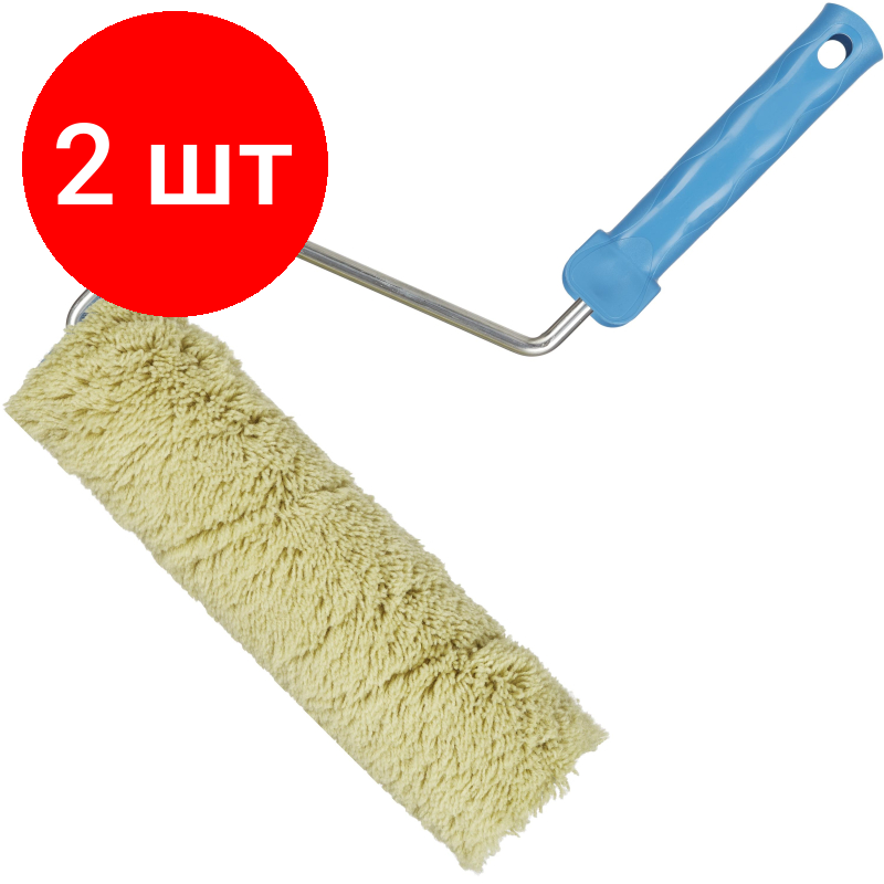 Комплект 2 штук, Валик с ручкой полиакриловый Профи TOPFORT 250 мм бюгель 8
