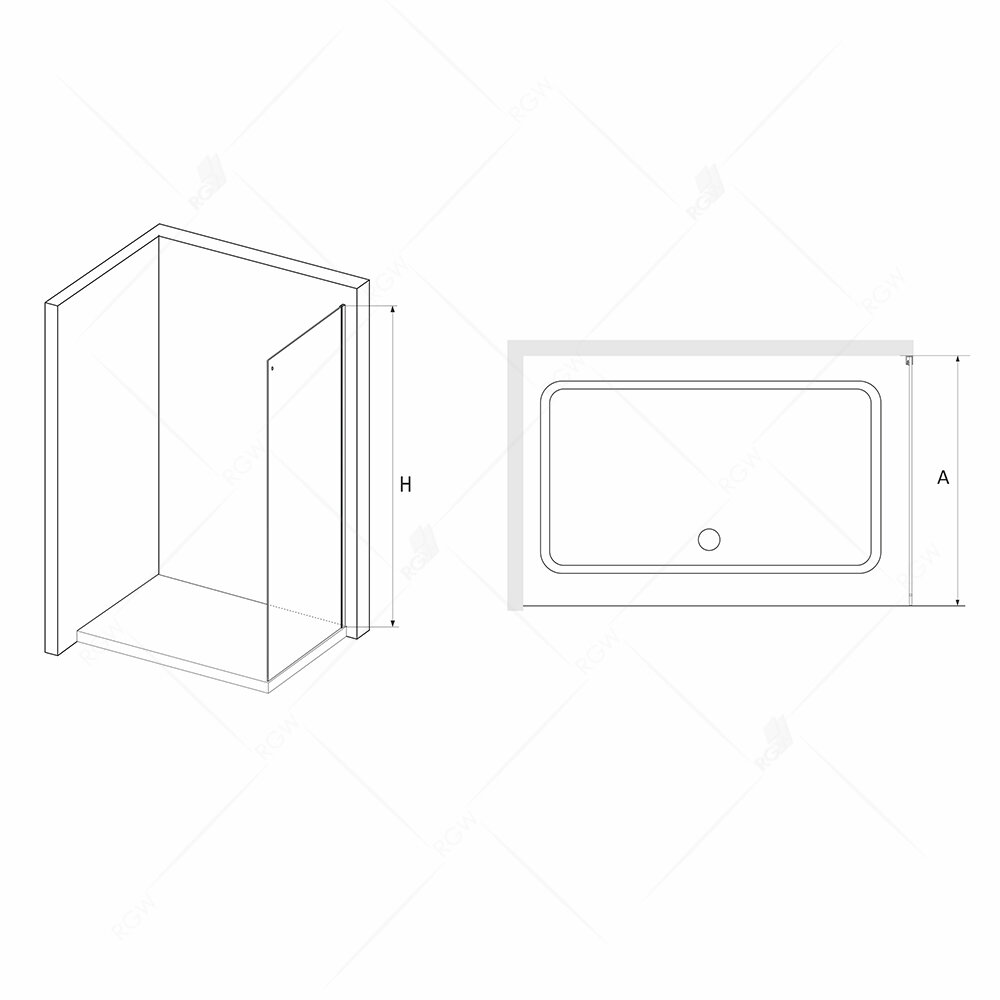 Боковая панель  90*200 RGW Z-15 Хром/Прозрачное/8 мм (TO-15) (Easy) 03221509-11