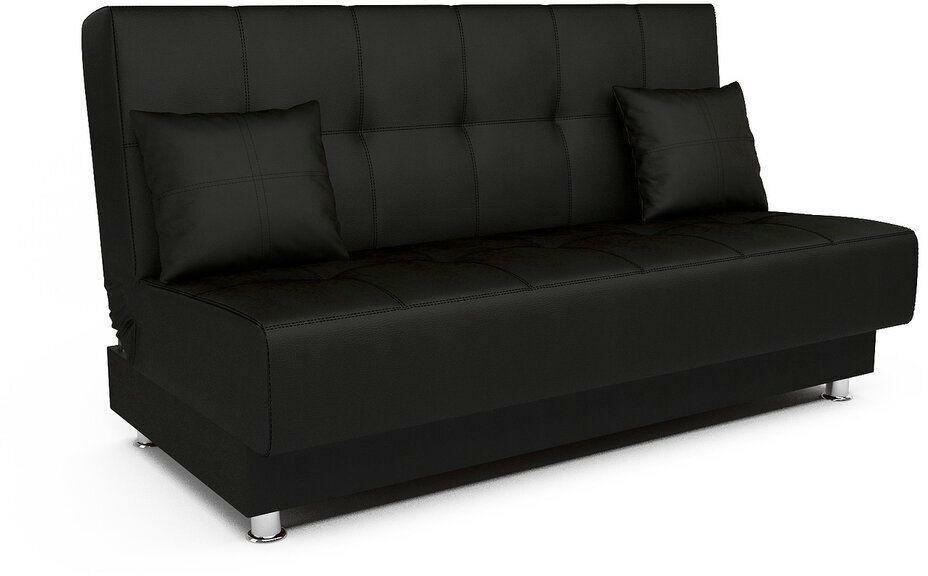 Диван Mebel-ars Мария Экокожа Черный Размеры: Высота 900мм Глубина 950мм Ширина 1850мм