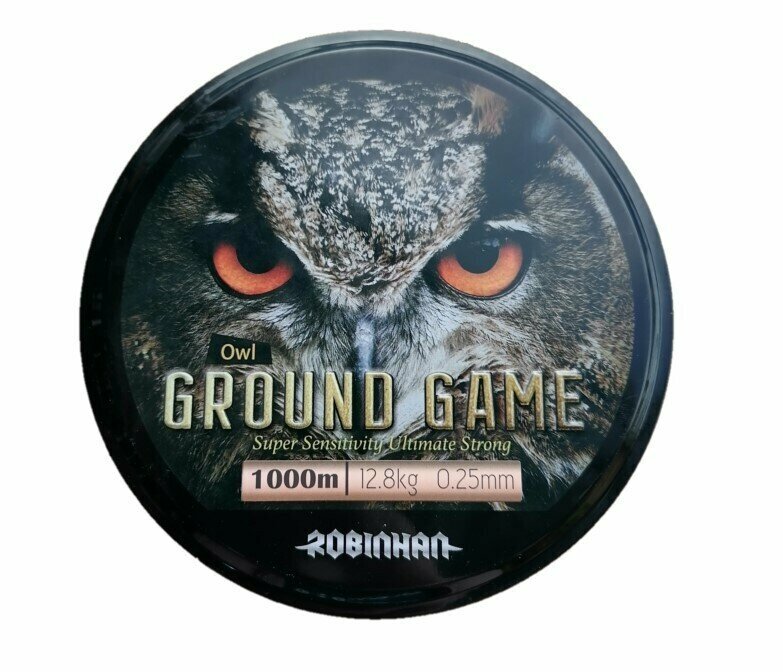 Леска Ground Game 1000 м 0,25 OWL желто-белая