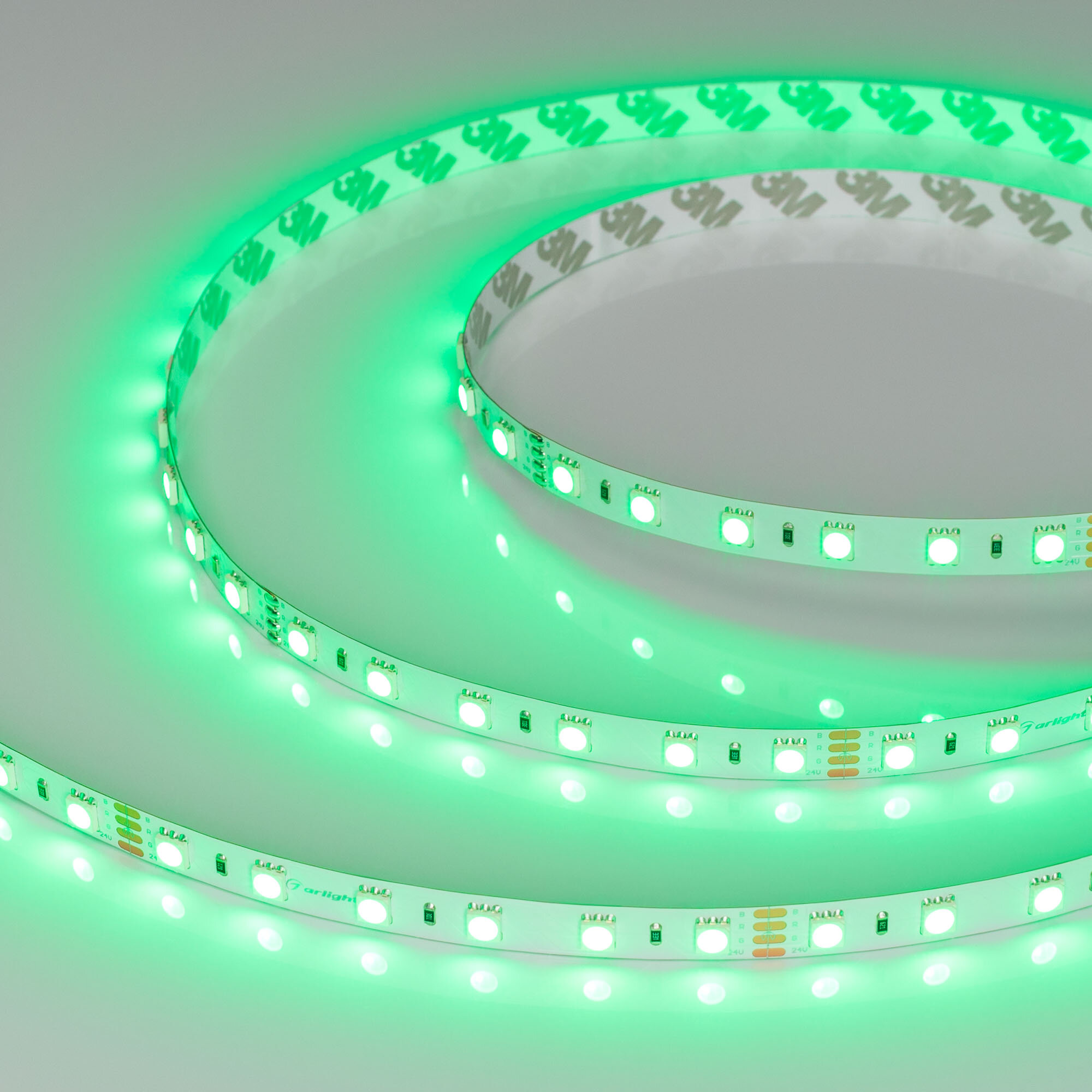 Светодиодная Лента RT-B60-10mm 24V RGB (14.4 W/m, IP20, 5060, 50m) (Arlight, Открытый) 024586(2)