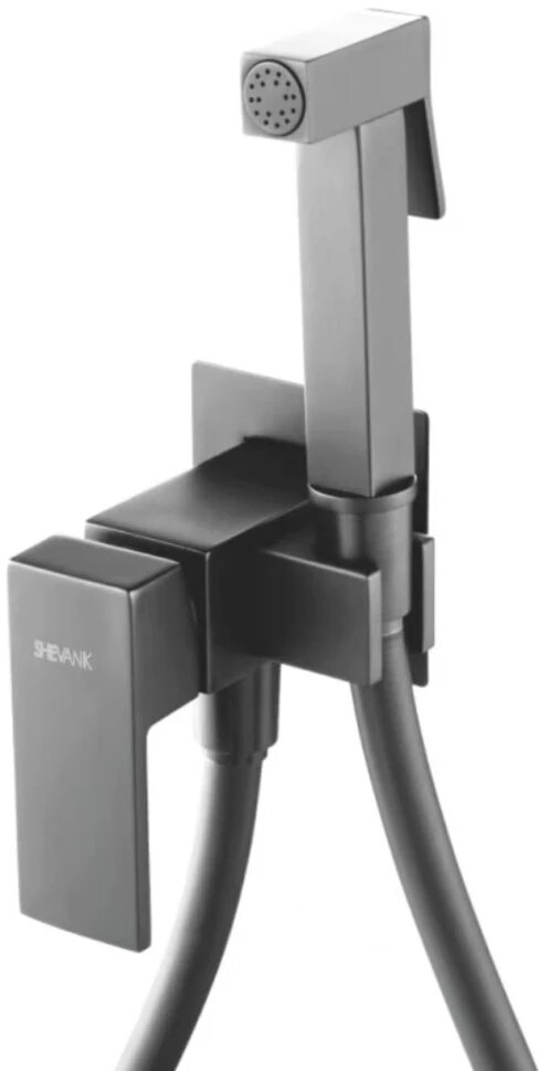 Гигиенический душ Shevanik S127T со смесителем, оружейная сталь