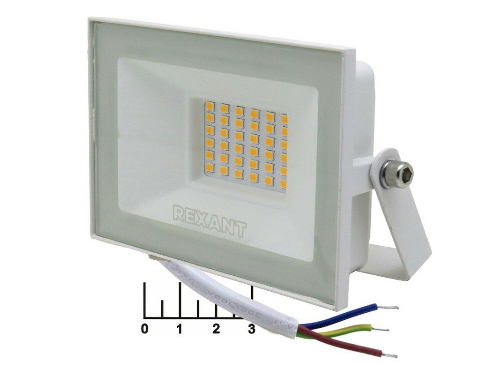 Прожектор светодиодный 220V 30W 36LED 3000K белый теплый Rexant IP65 (605-028)