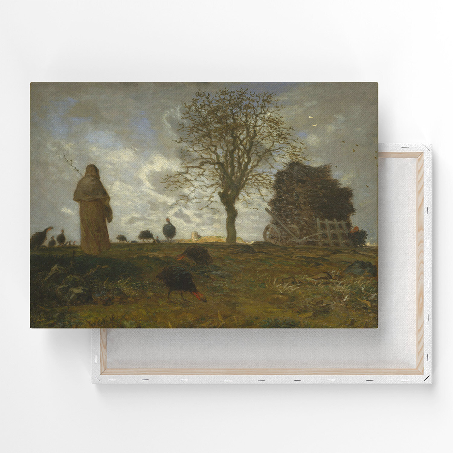 Картина на холсте, репродукция / Жан-Франсуа Милле - Autumn Landscape / Размер 60 x 80 см