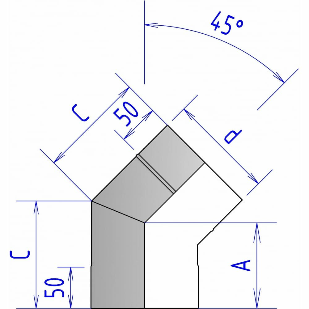 Отвод феникс Дымоходы 000000745