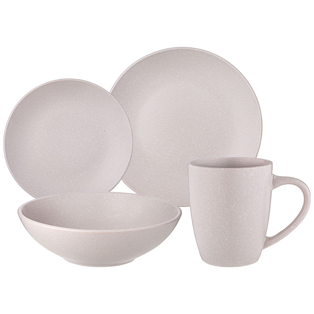 Набор посуды обеденной bronco moments на 4 пер. 16 пр. Кремовый KSG-577-191