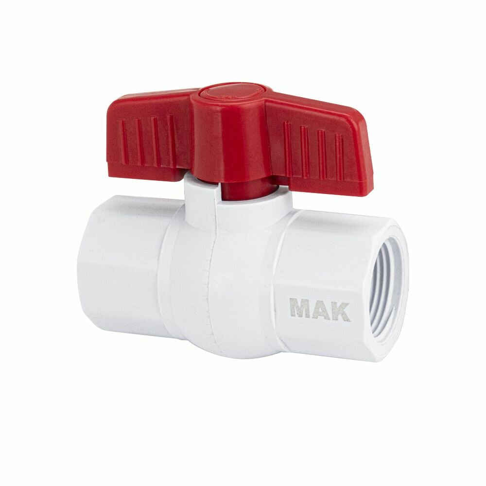 Кран шаровый 1" бабочка вр/вр из АБС пластика