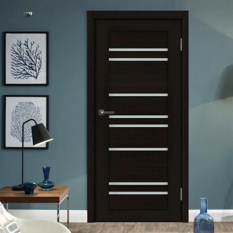 Дверь межкомнатная Сигма-22 Венге Paputin's Doors 700 х 2000 мм Остекленная