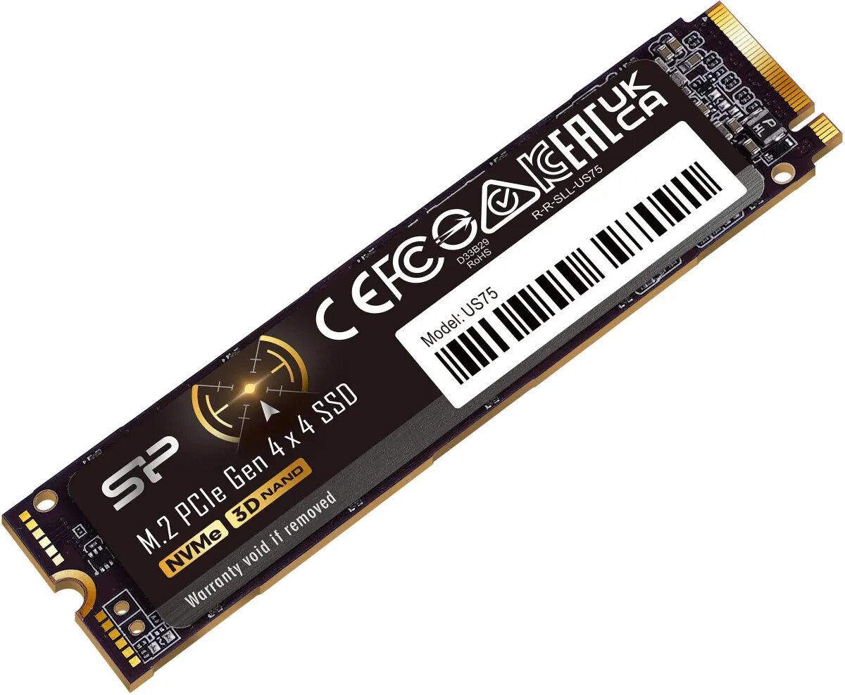 SP04KGBP44US7505 / SSD накопитель Silicon Power US75 SP04KGBP44US7505 4ТБ, M.2 2280, PCIe 4.0 x4, N