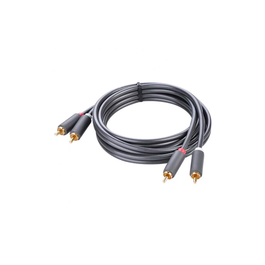 Кабель UGREEN AV104 (10518) 2RCA Male to 2RCA Male Cable -2 метра черный
