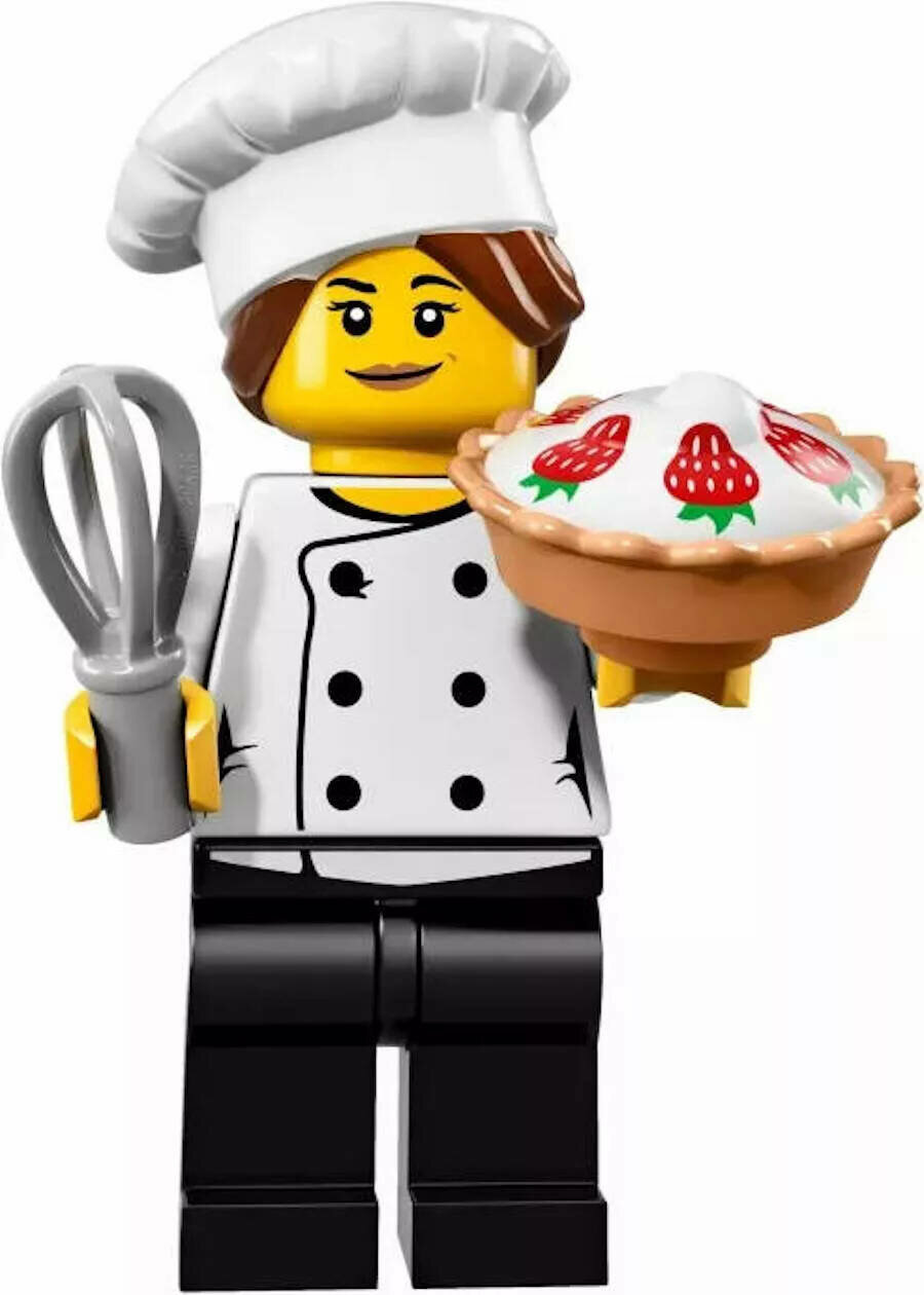 Конструктор LEGO Minifigures 71018-3 Шеф-повар, 7 деталей, от 5 лет, 2017 год