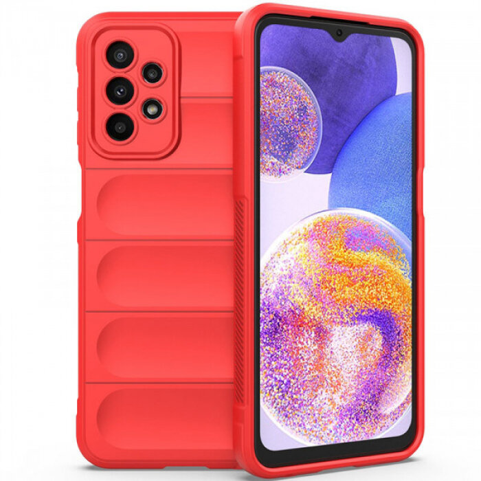 Flex Silicone Противоударный чехол для Samsung Galaxy A23 с защитой камеры и микрофиброй