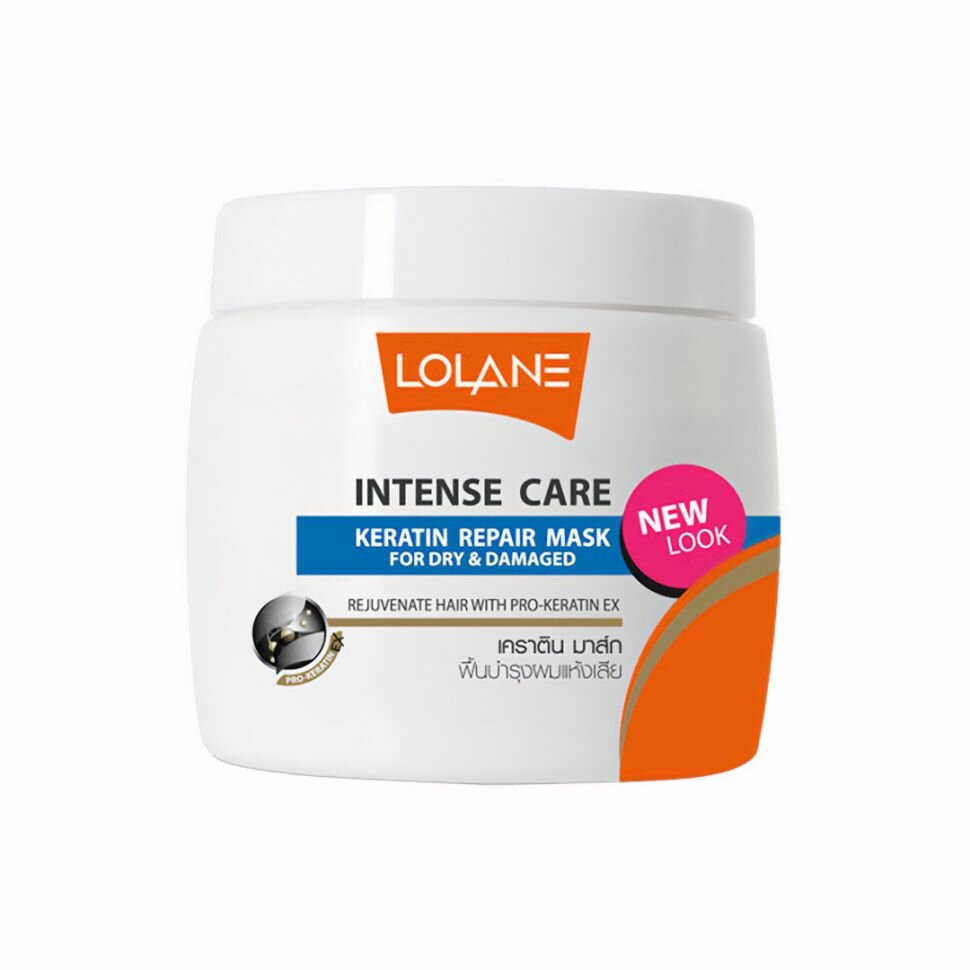 INTENSE CARE Keratin Repair Mask FOR DRY & DAMAGED, Lolane (интенсивный уход Кератиновая Восстанавливающая Маска для сухих И поврежденных волос, Лолейн), 200 г.