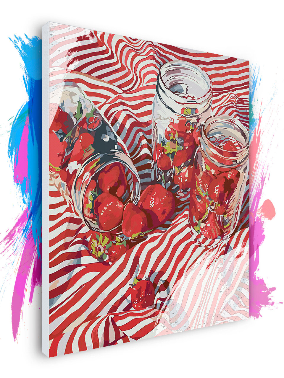 Картина по номерам на холсте Клубничный натюрморт, 40 х 50 см