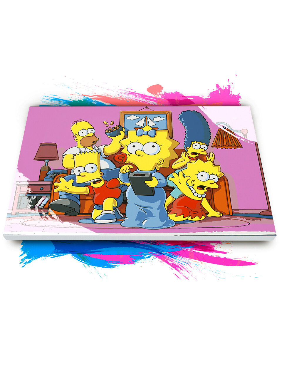 Картина по номерам на холсте Симпсоны вместе, 40 х 60 см
