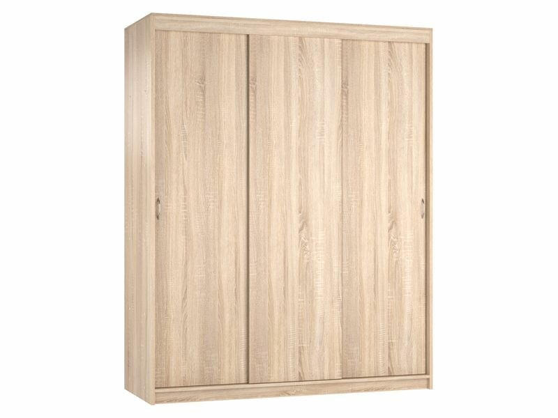 Шкаф купе для одежды со штангой "Эко 3" 180х200х60 Дуб сонома