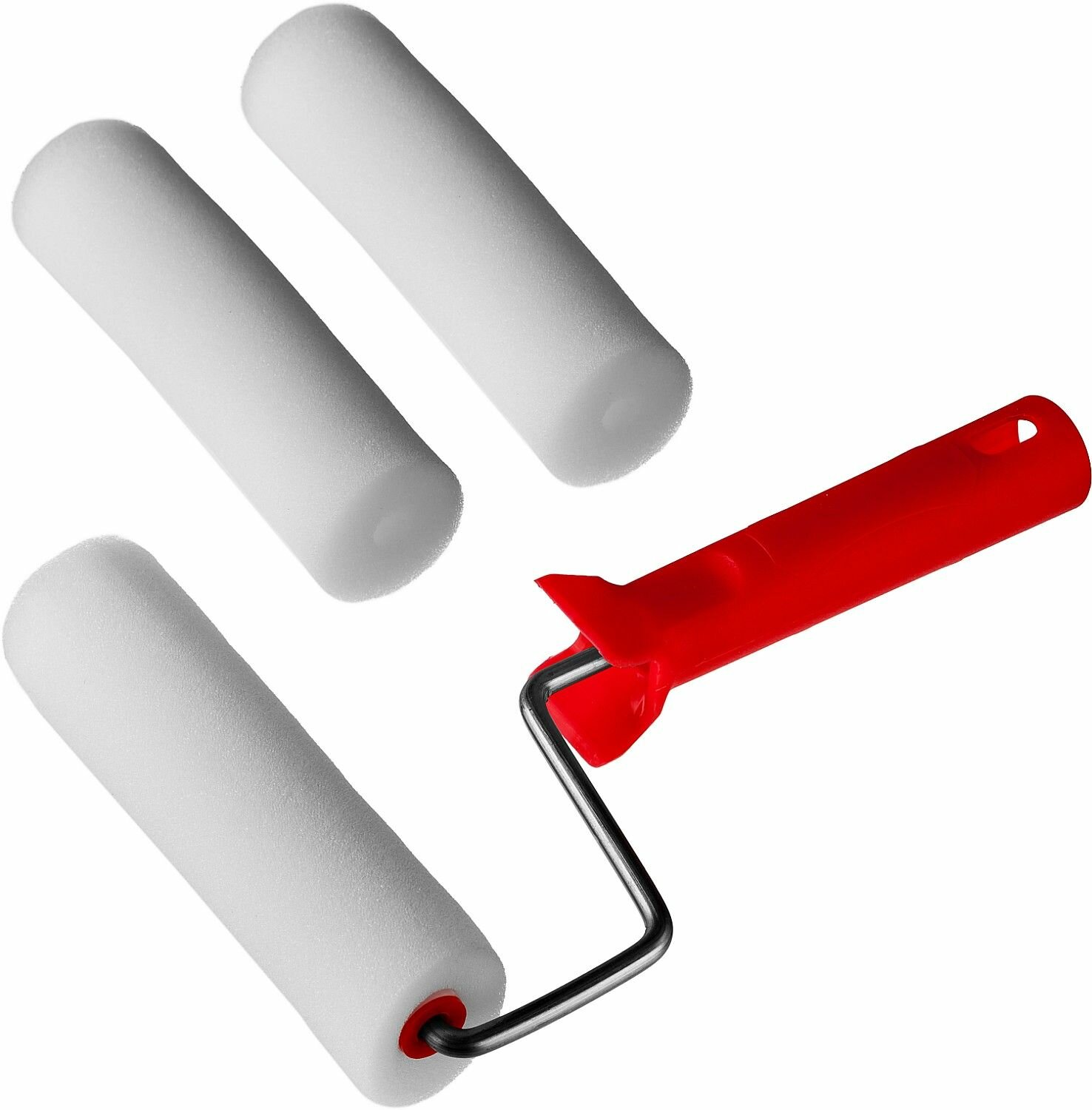 Валик "поролон" в наборе: 3 шубки + ручка