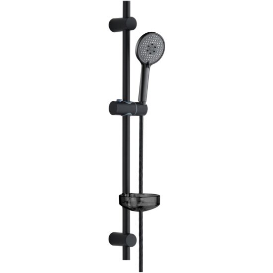 Душевой гарнитур, штанга Orange OS132b 700 мм, лейка 3 режима, шланг 1,5 м, черный