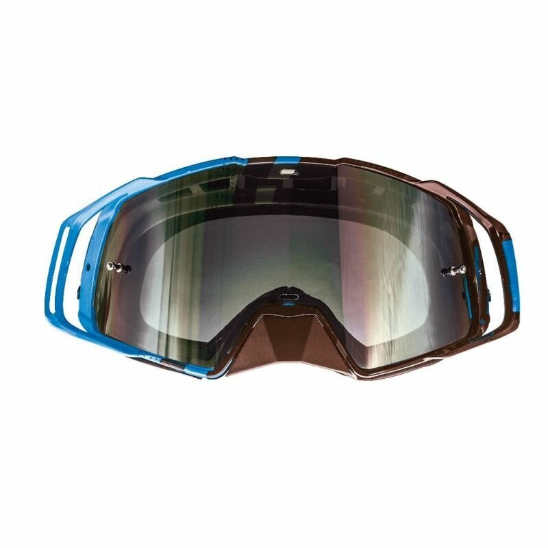 Кроссовые очки ( мотоочки или мотомаска ) MT MX GOGGLE STRIPES (Black Blue) ( антизапотевающие antifog )