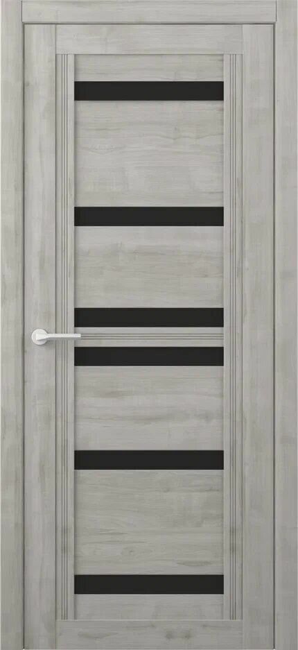 Двери WEST Soft Touch миссури Графит Черное Стекло 700х2000 в комплекте коробка 2,5шт и наличник 5шт