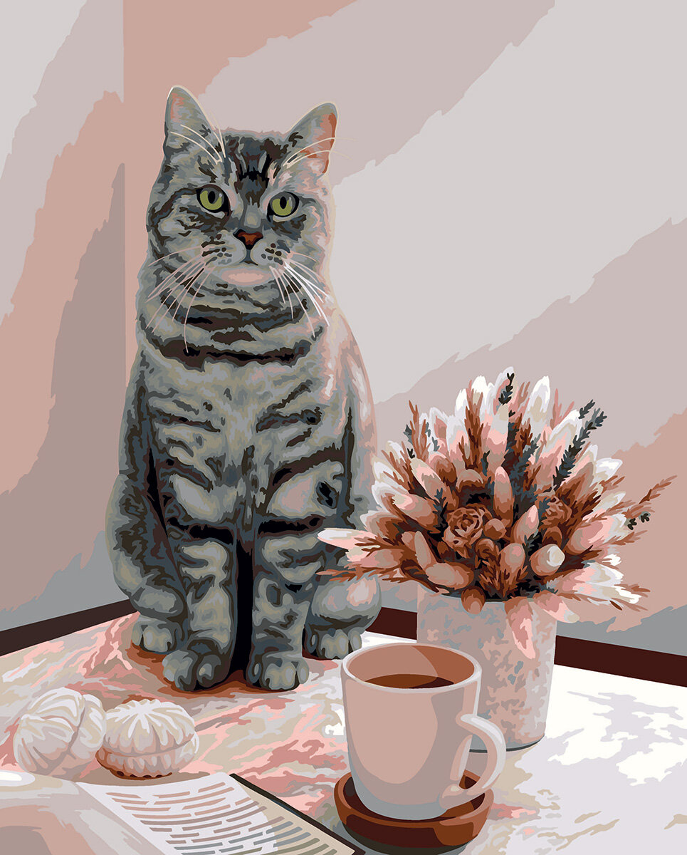 Фрея PNB/PL-168-HW02 Набор для раскрашивания по номерам 50х40 см С добрым утром