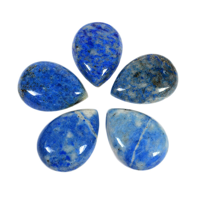 Кабошон из лазурита капля 25*18*6мм