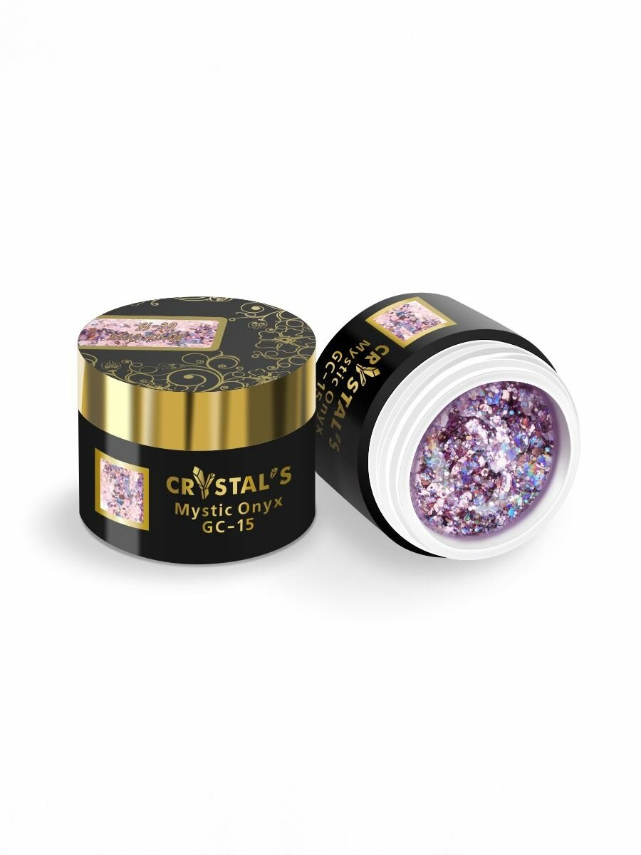 Nail Club Гель-краска для ногтей с блестками GC-15 Mystic Onyx 5 мл