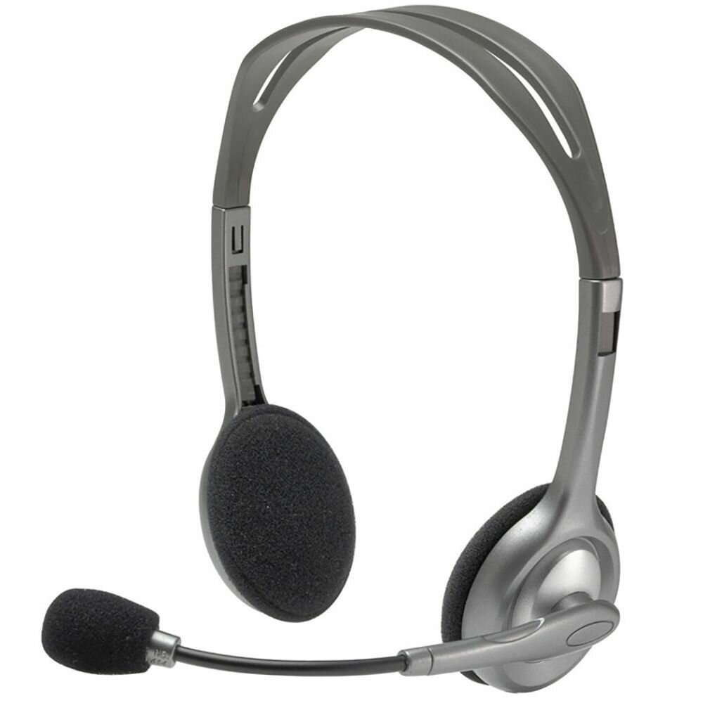 Наушники с LOGITECH микрофоном H111 серый 2.35м накладные оголовье