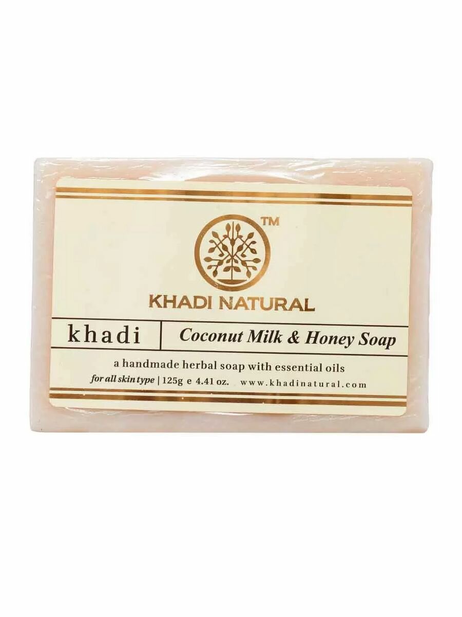KHADI INDIA Натуральное мыло Кокосовое молоко и мёд 125 г