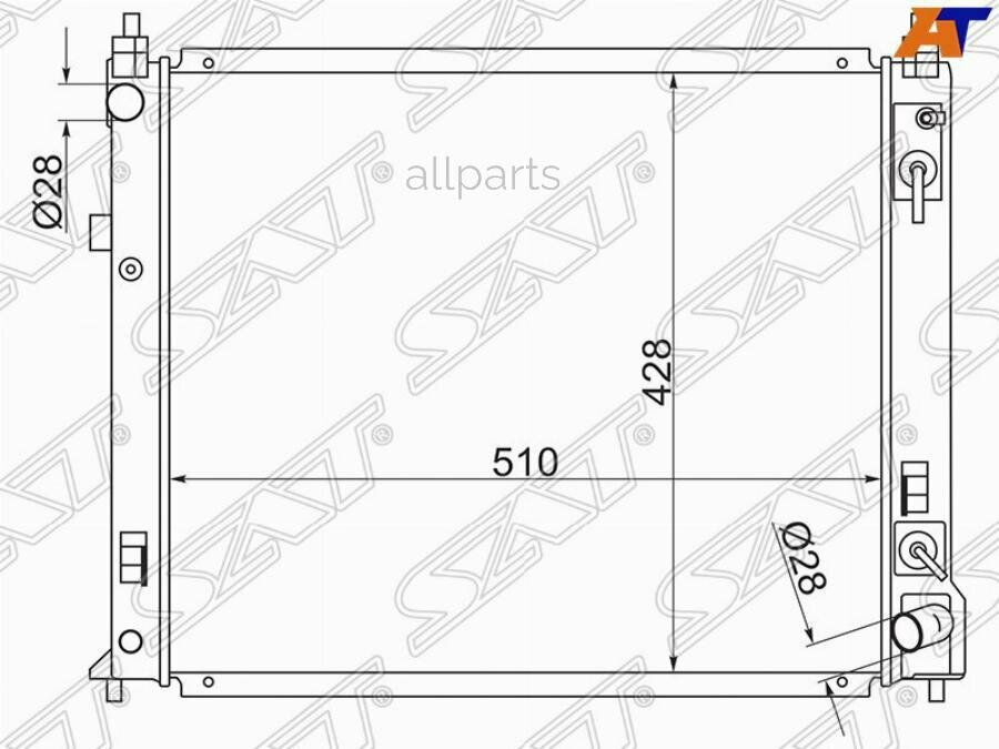 SAT NS0001-E12 Радиатор Nissan Note 12-16