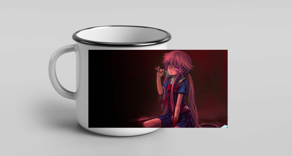 Кружка MIGOM металлическая эмалированная The Future Diary, Дневник будущего №10