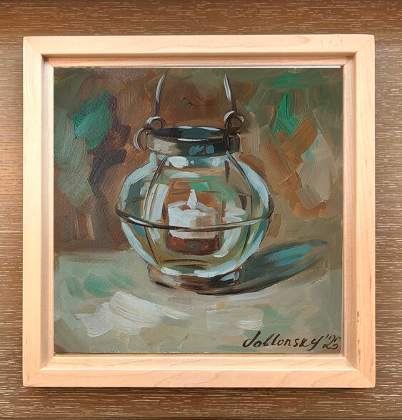 Картина Лампа Масло 20х20см