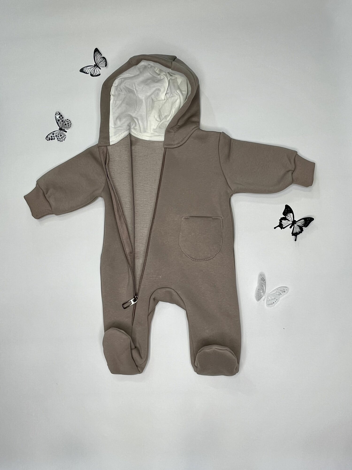 Комбинезон SARA KIDS Осень-зима 2023, размер 68, коричневый — фото 1