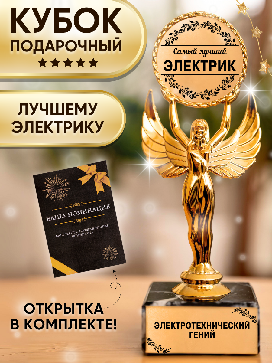 Подарочная статуэтка Ника Лучший электрик