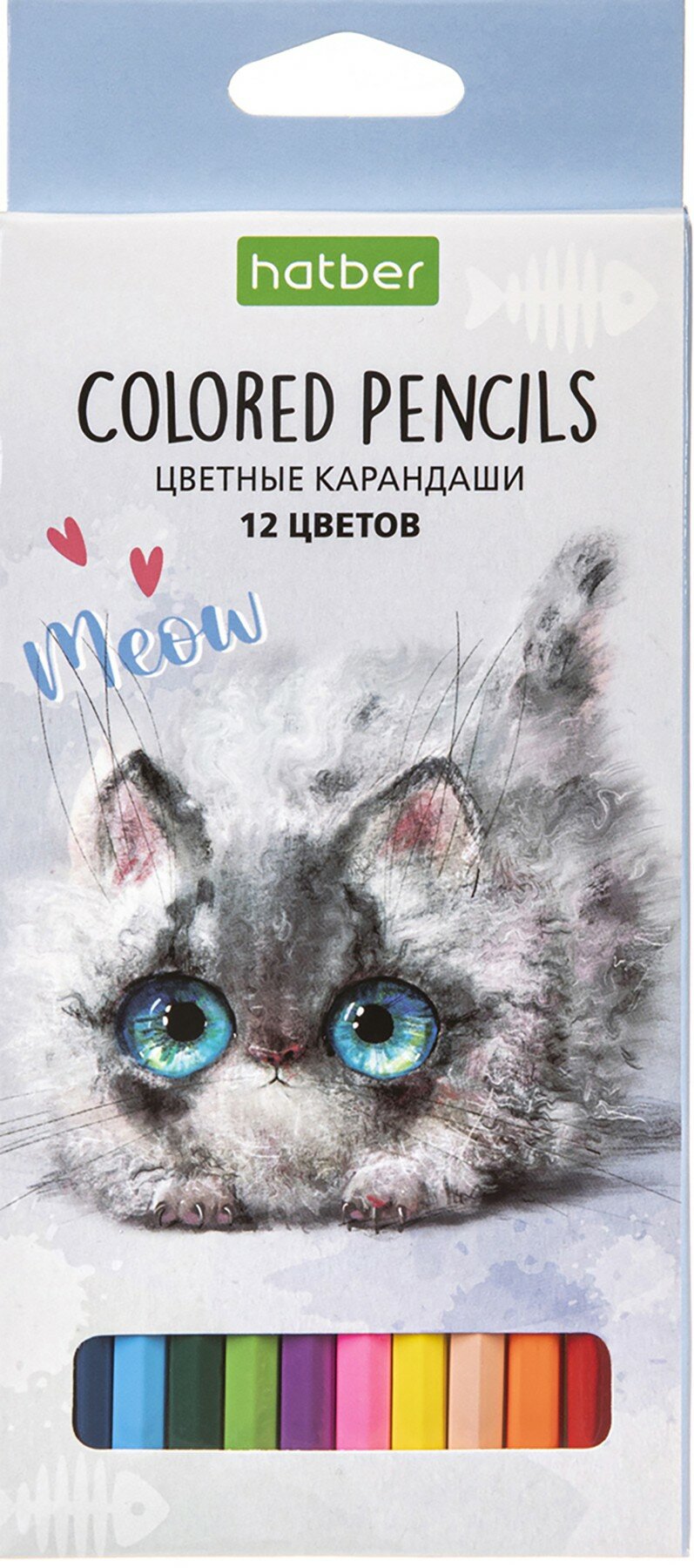 Карандаши цветные Кошарики, 12 цветов