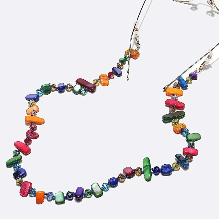 Цепочка для очков из тонированного перламутра шнурок для очков держатель для очков Hrustalek