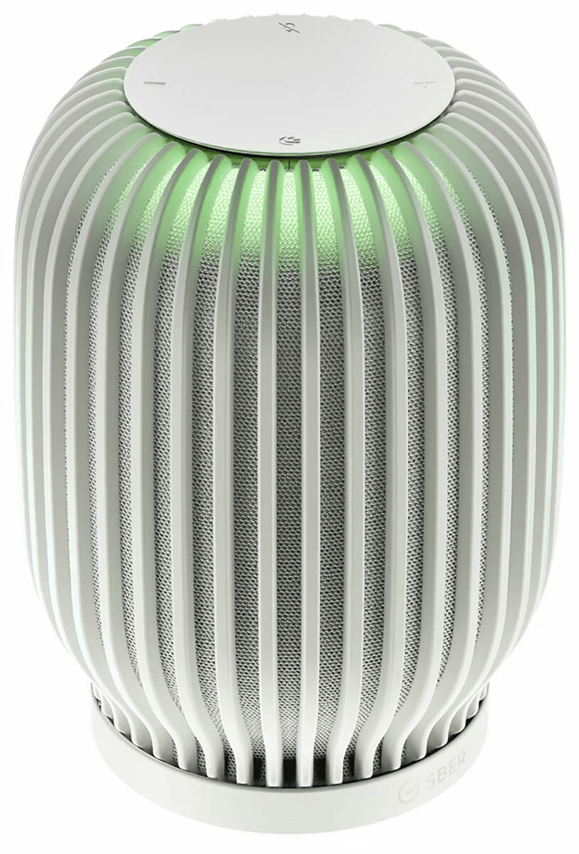 Умная колонка Sber SberBoom с семейством ассистентов "Салют", 40 Вт, туманный белый (SBDV-00090c)