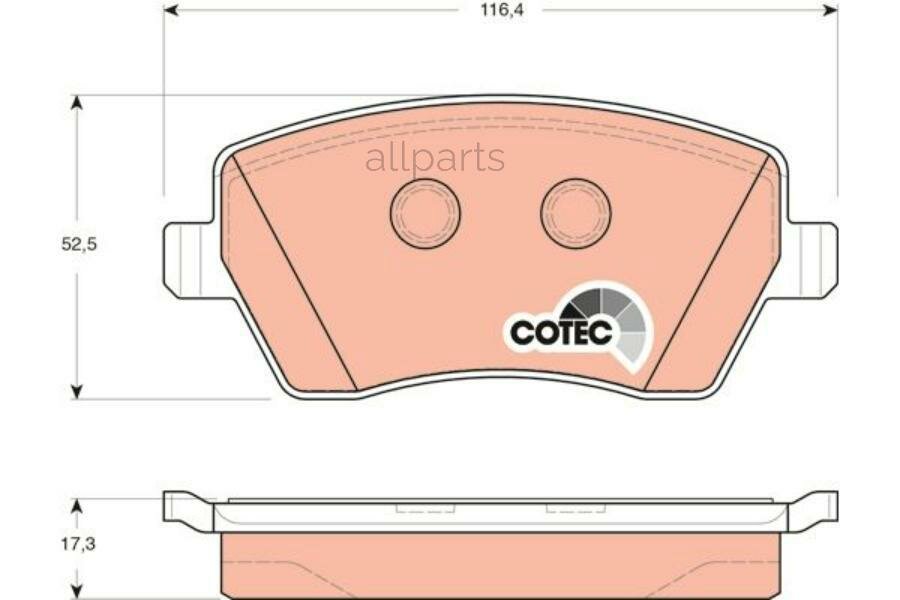 ZF RUSSIA GDB3332 ZFR Колодки передние для RENAULT Logan/NISSAN Note/LADA Largus / Vesta ZF Russia GDB3332 ZFR