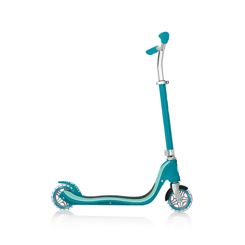 Детский самокат Globber FLOW 125 Lights V2, двухколесный, нескладной - Teal — фото 1