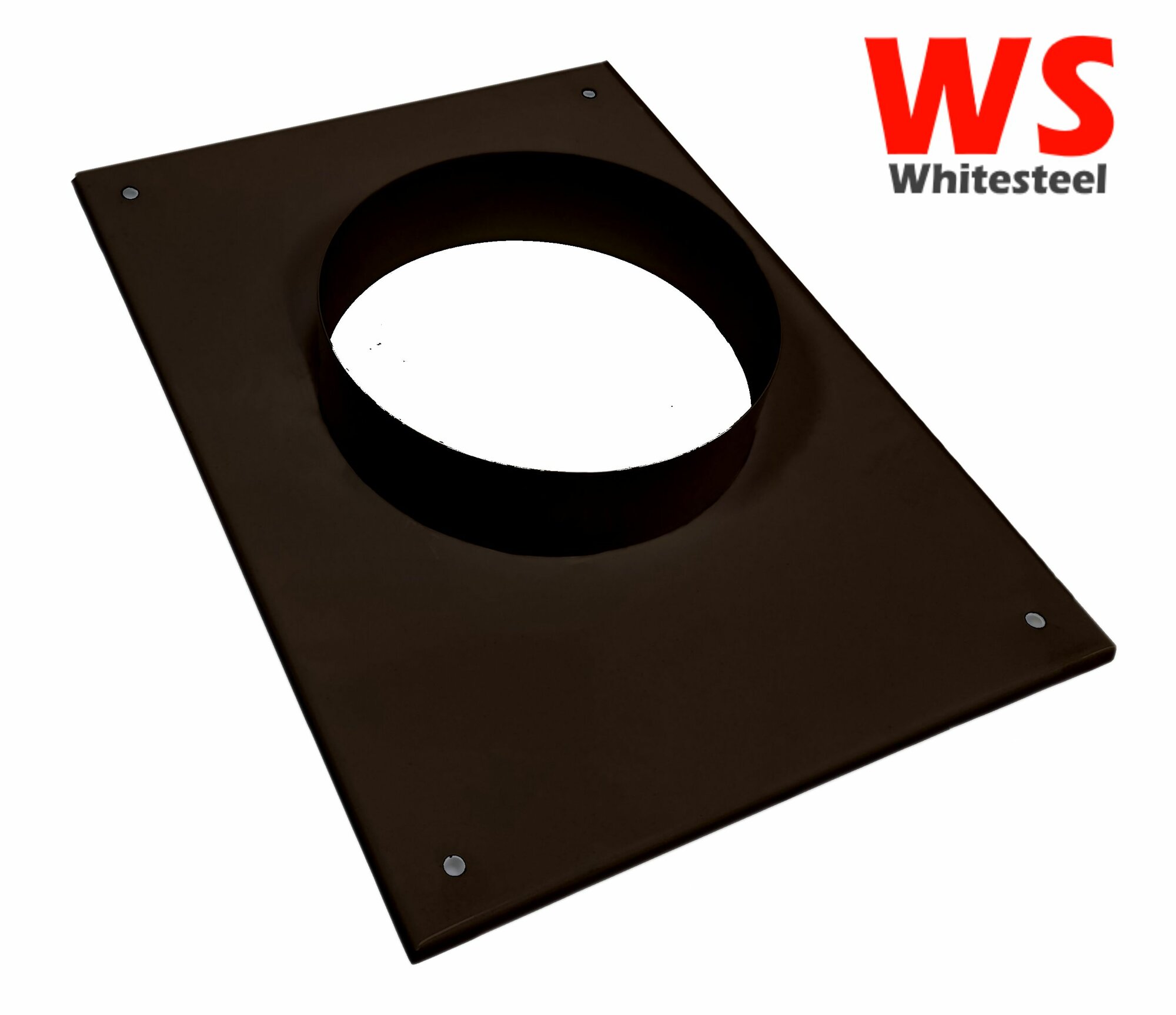 Фланец наружный 150мм для трубы газовой колонки. Металлический коричневый матовый, Whitesteel