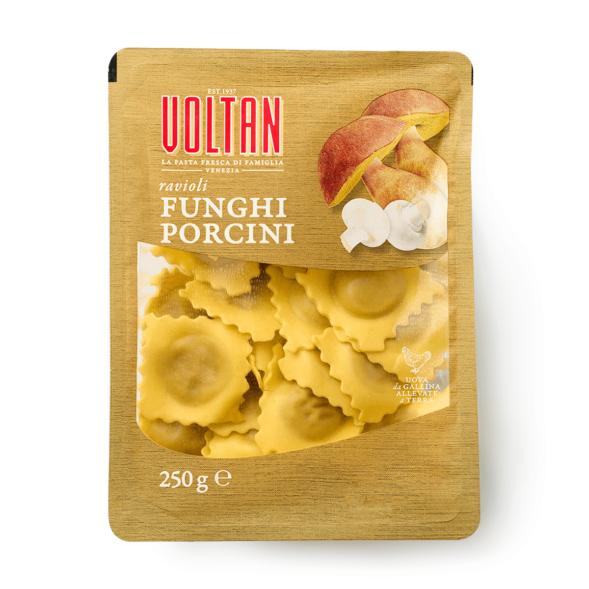 Равиоли "Voltan", с белыми грибами и сыром рикотта, свежие, 250 г