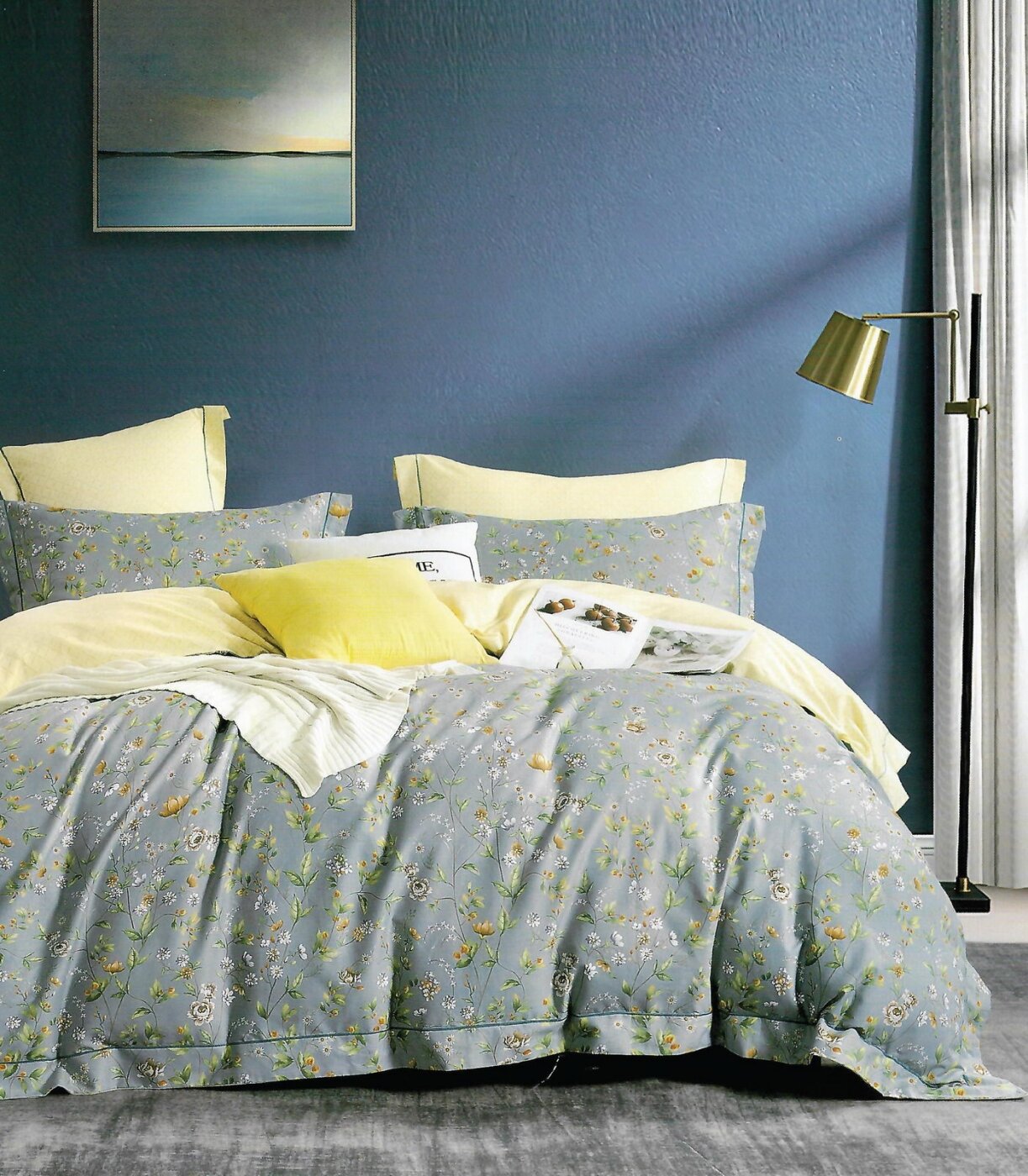 Комплект постельного белья Sofi de Marko Риана (голубая) Сатин Полутороспальный