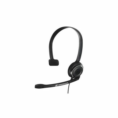 Гарнитура Sennheiser PC 7, для контактных центров, накладные, проводные, моно, черный [504196]