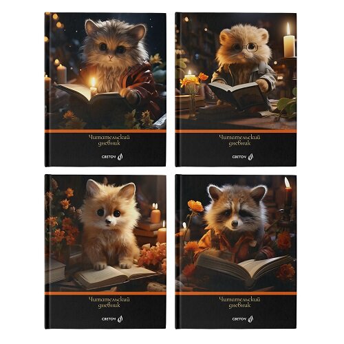 Дневник А5+ 40л читательский, твердый переплет "Книголюб", Светоч/40ДЧ1-00984