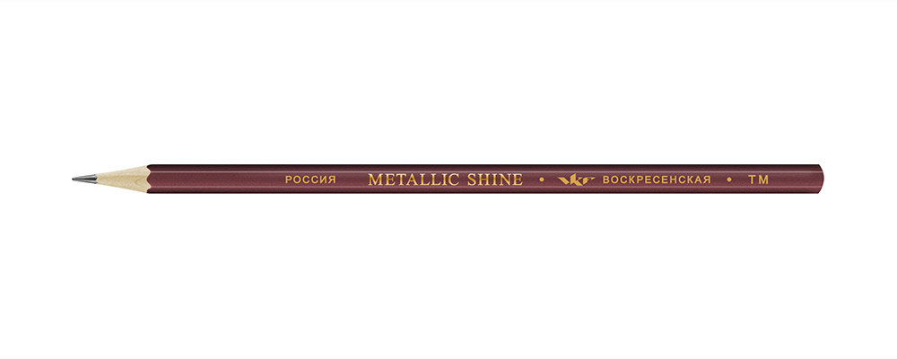 Карандаш 72 шт. большой набор, графитный (простой) ВКФ "Metallic shine" заточенный ТМ (HB) серебряно-бордовый